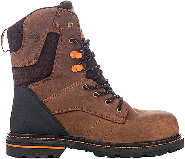 Hoss Men's Carson 8" Safety Toe Brown – Pilcher's Shoes