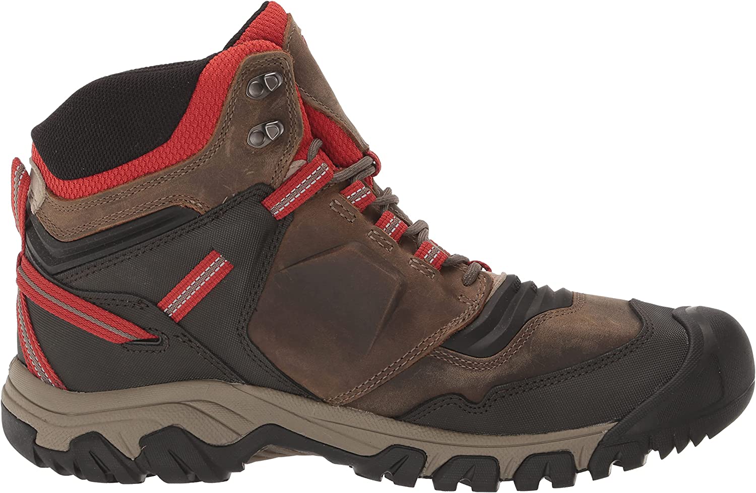 Keen Men's Ridge Flex Waterproof Mid Dark Olive/Ketchup – Pilcher's Shoes