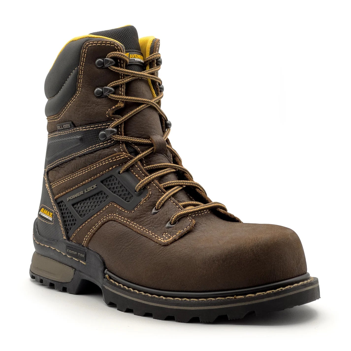 Avenger Men's A-Max Dozer 8" A8710 Safety Toe Brown – Pilcher's Shoes