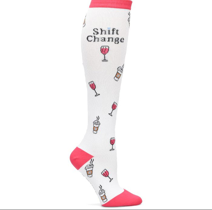 Nurse Mates Women's Compression Socks 12-14 mm/Hg Shift Change ...