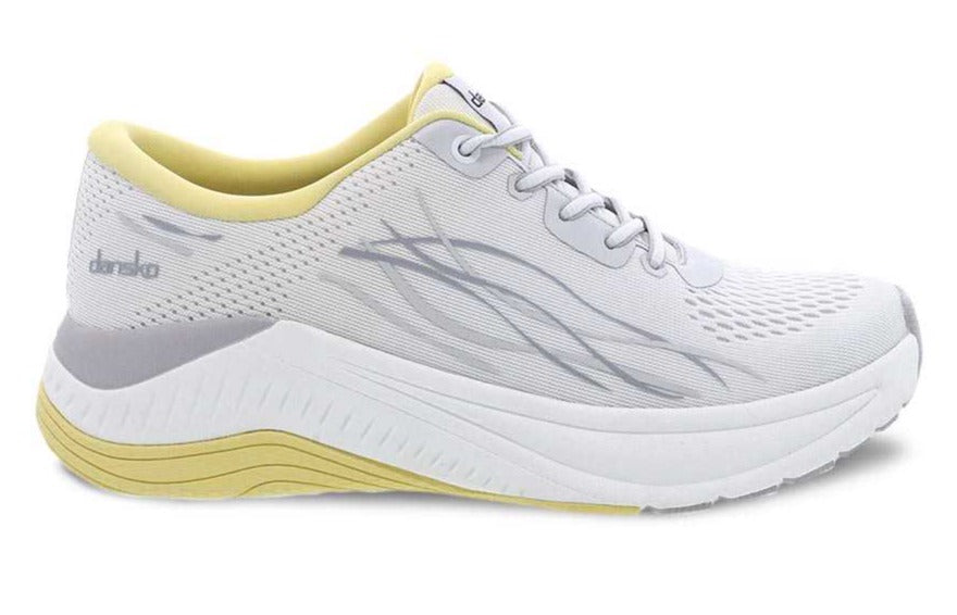 Dansko Women's Pace White/Yellow Mesh – Pilcher's Shoes